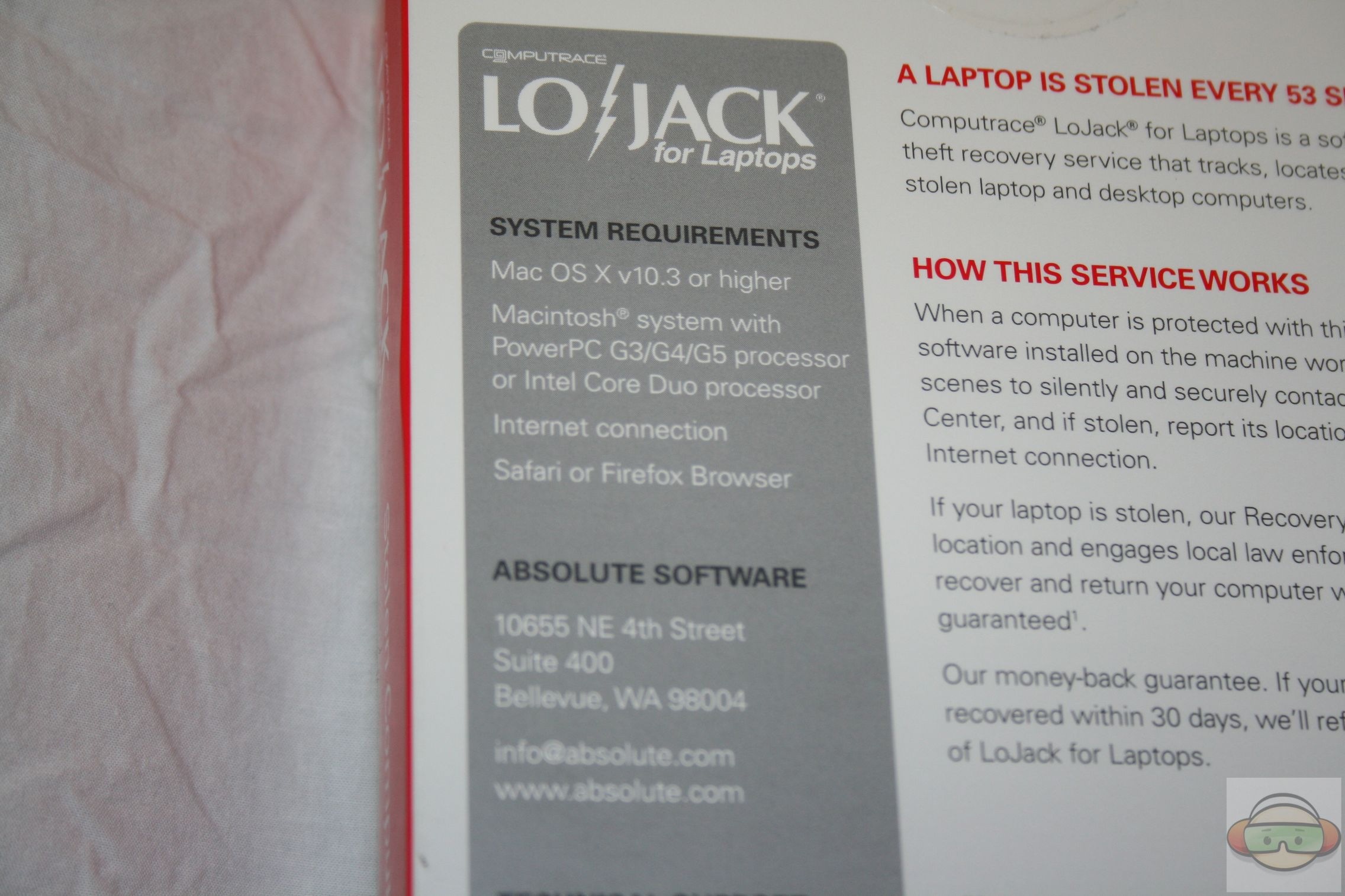 Software computrace lojack for laptops standard 3 year license : prodesas